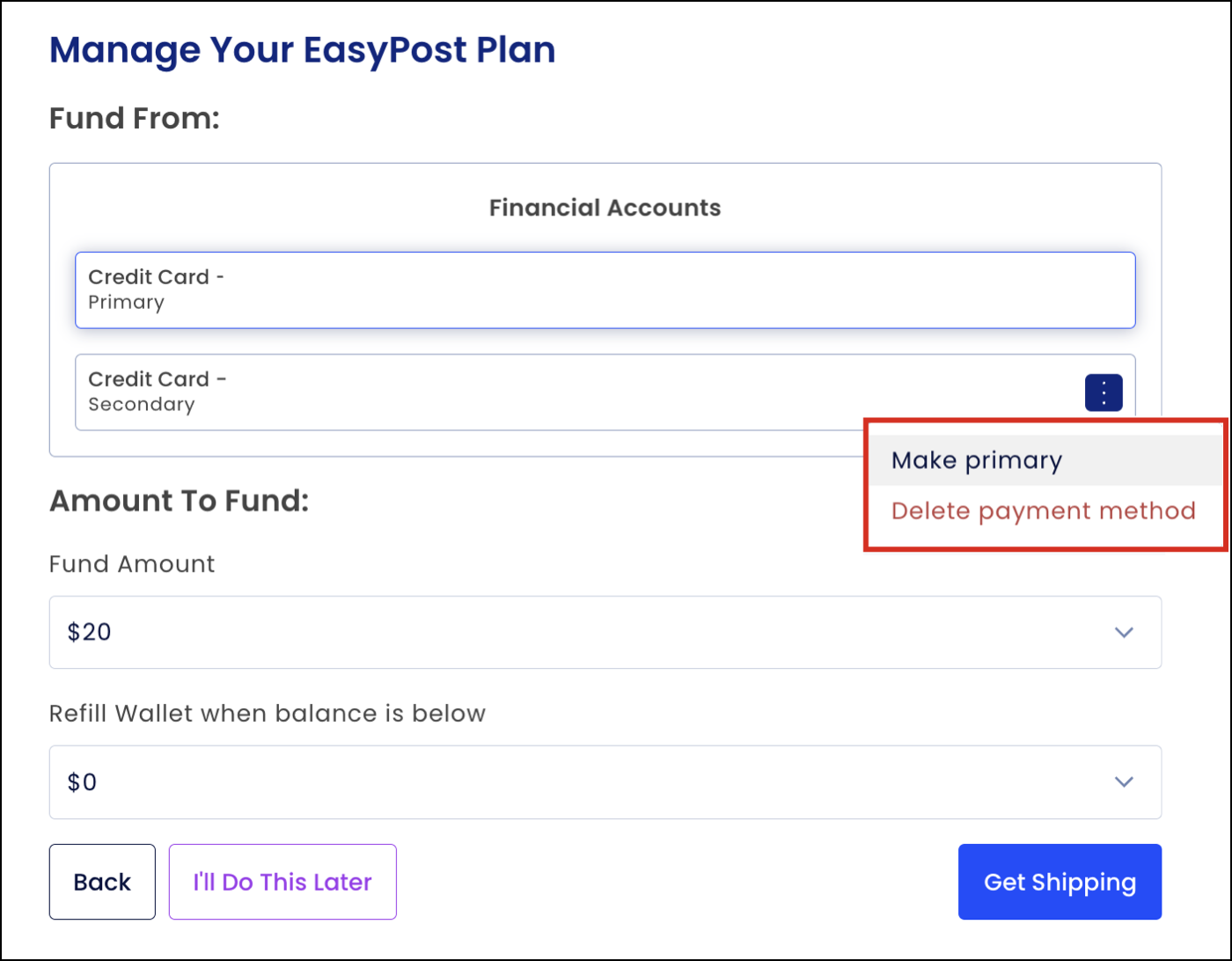 EasyPost Wallet and Bring Your Own Carrier Account Plans – EasyPost Support