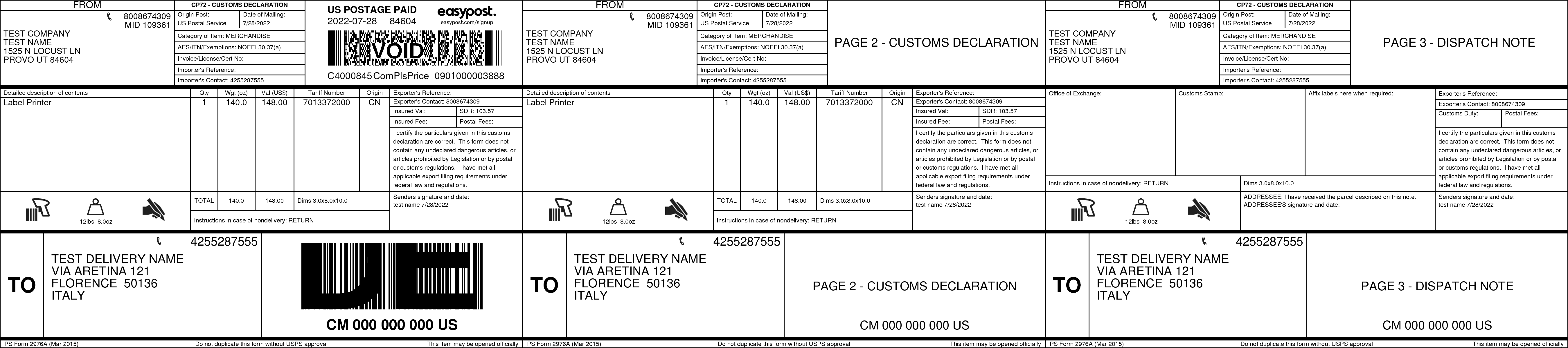 How to Add Customs Information - EasyPost