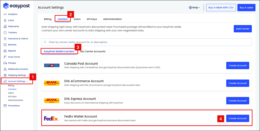 FedEx Guide - EasyPost